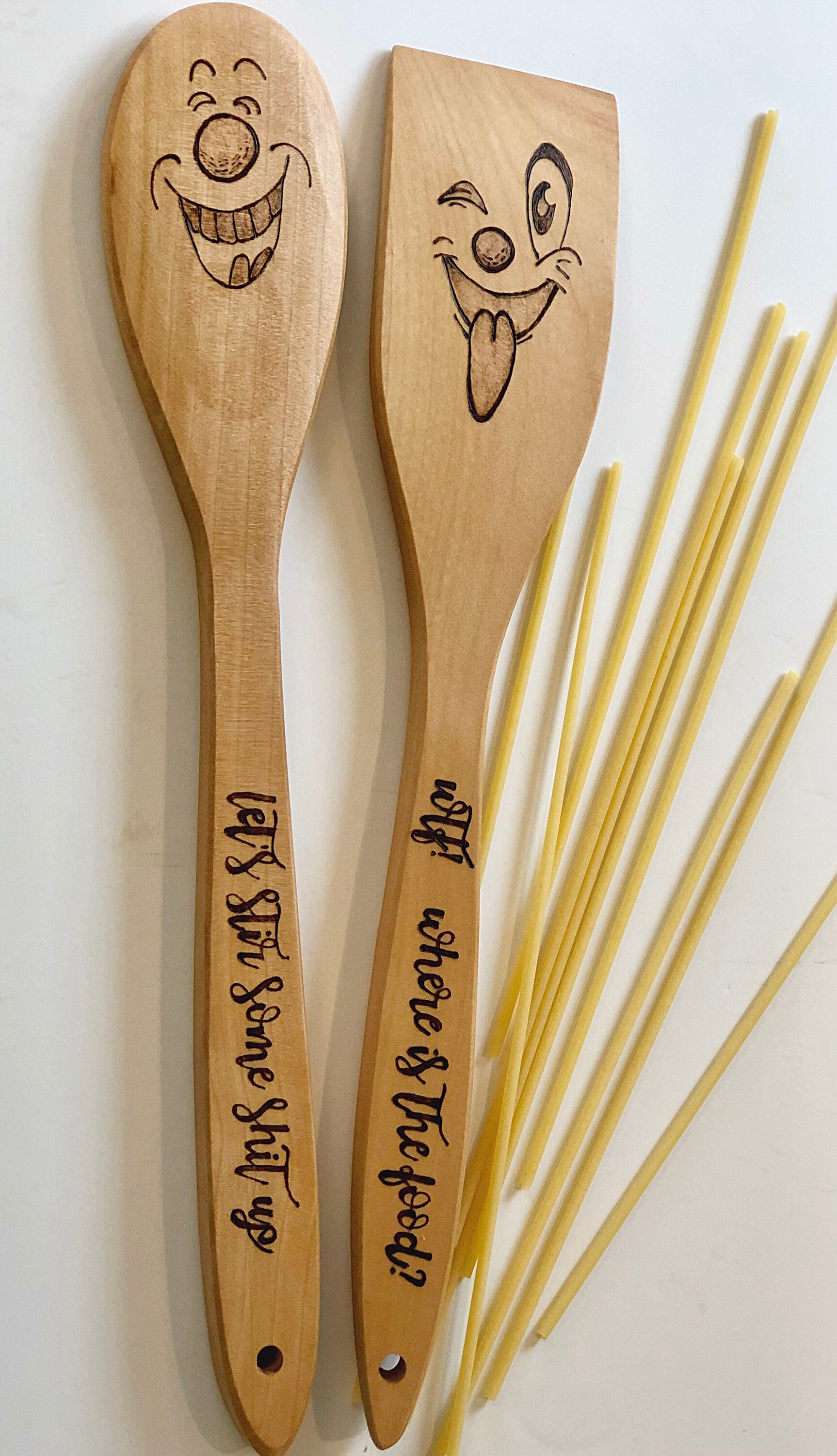 Wooden Spoons/funny Designs /personalized/pyrographed Utensils/hand ...