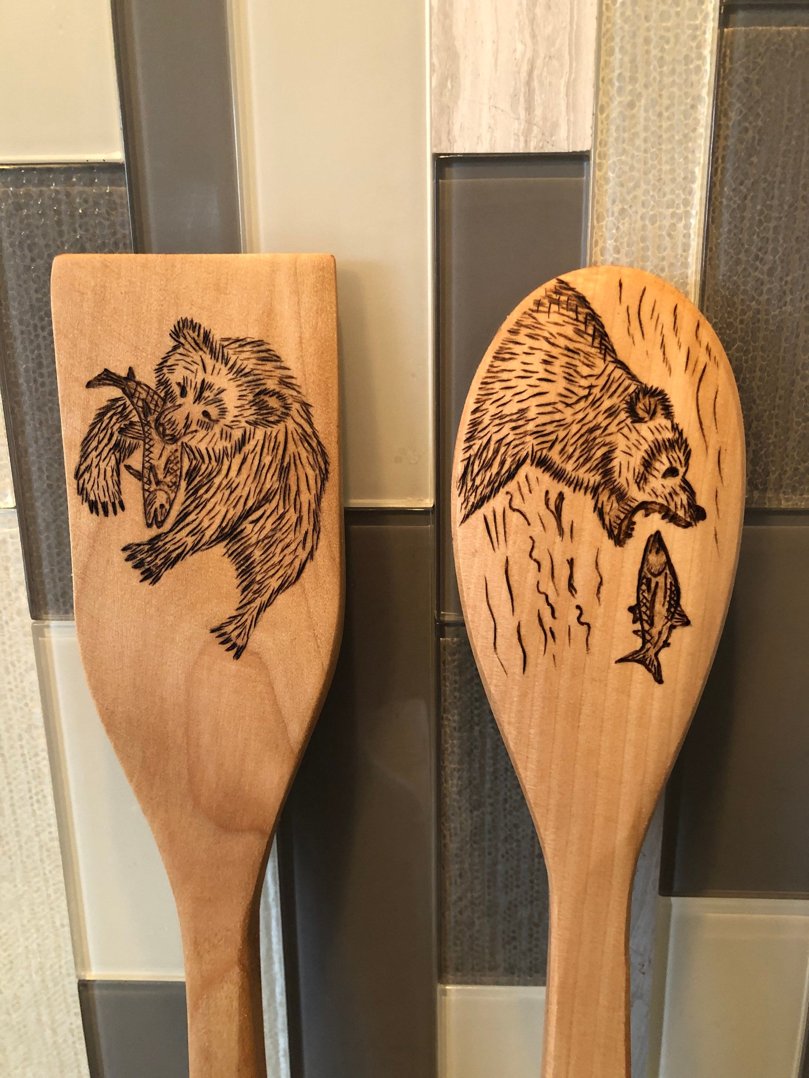 Wooden Spoons/bear-fish-funny Quote Designs - Etsy