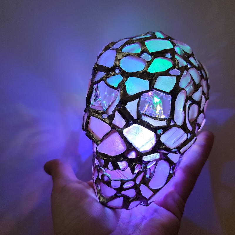 Stained Glass Skull - Etsy