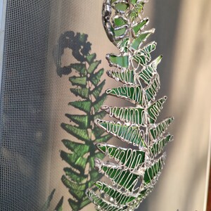 Stained Glass Fern, Artificial Upcycled Flower, Unique Art Decor to ...