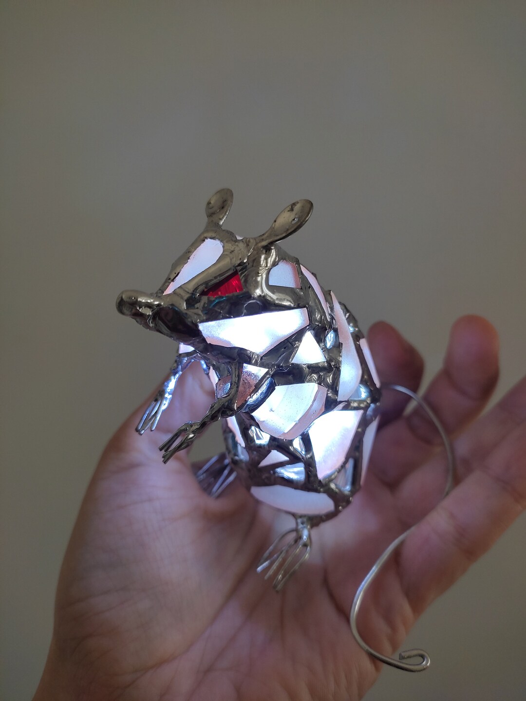 Rat Figurine Night Light, Sea Stained Glass Cute Art Home Decor ...