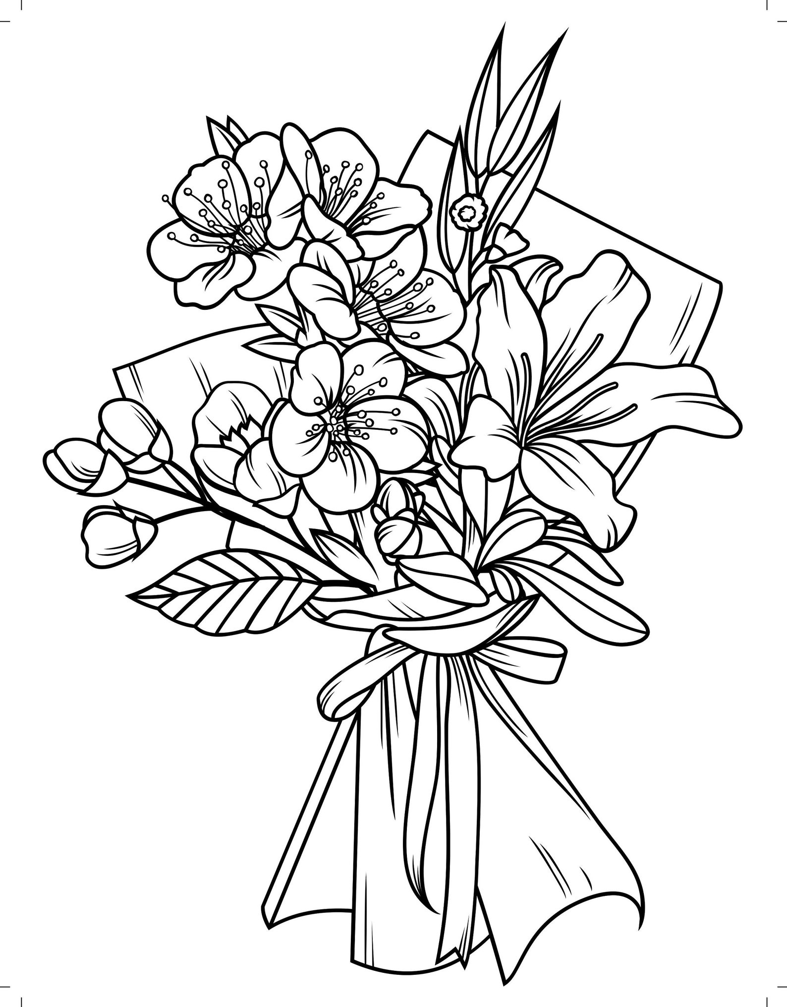 Wildflowers 10 Page Coloring Bundle - Etsy