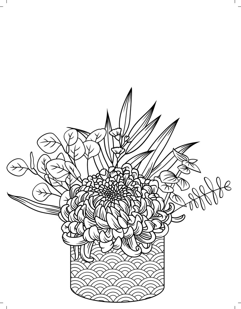 Wildflowers 10 Page Coloring Bundle - Etsy