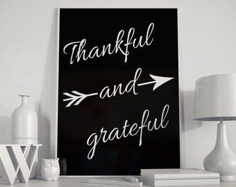 Thankful print | Etsy