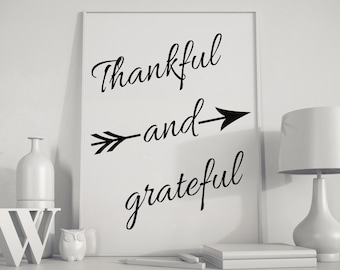 Thankful print | Etsy