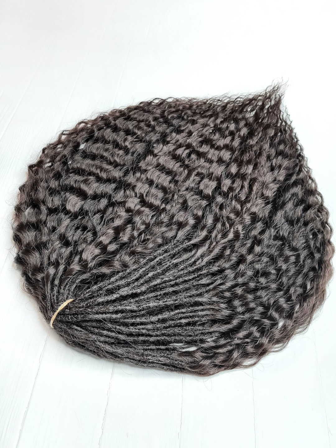 Dark Brown Curly Dreads Full Set Synthetic Double Ended Wavy Dreads ...