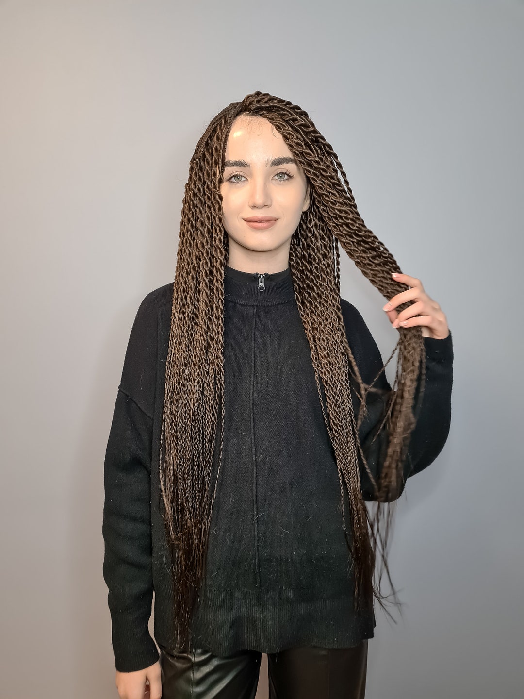 Brown DE or SE Senegal Braids/ Dark Brown Senegalese Twists / Double ...