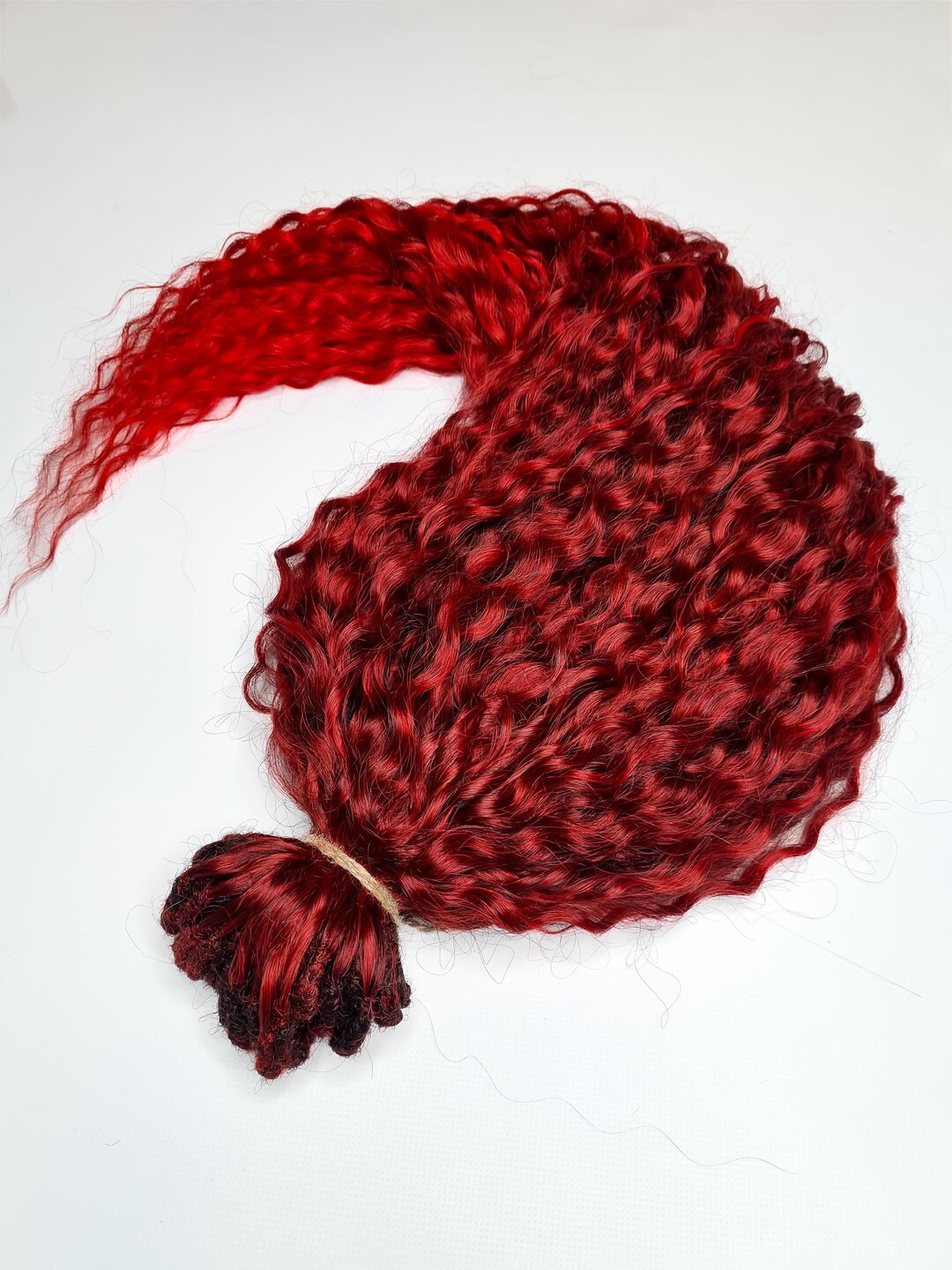 Burgundy & Ruby Red Ombre Synthetic Dreads: Double or Single Ended ...