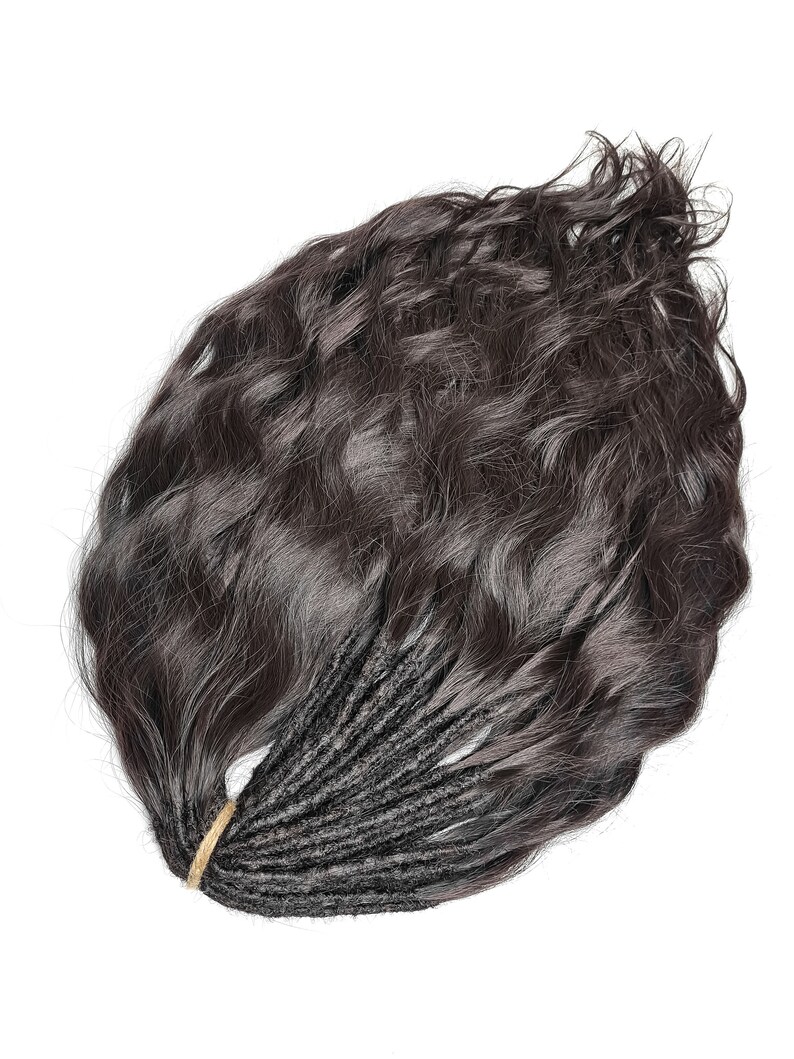 Dark Brown Curly Loose Dreads Natural Look Brown SE or DE Wavy Dread ...