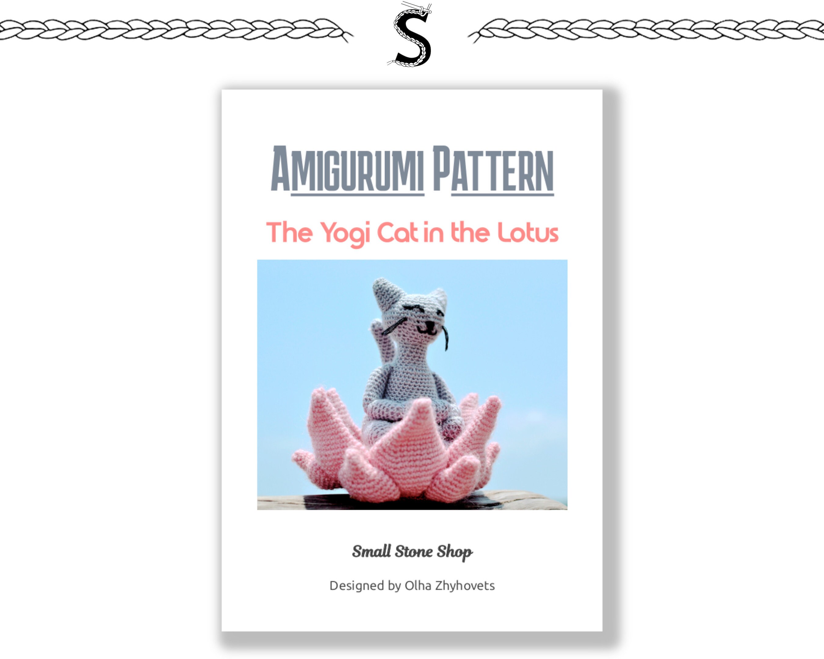Crochet Cat Pattern: Yogi Cat in the Lotus | Amigurumi Cat Crochet ...