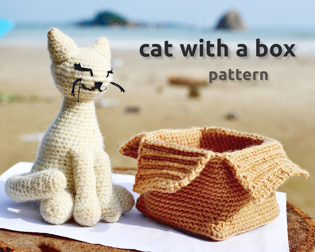 Crochet Cat Pattern: the Cat With a Box | Amigurumi Cat Crochet Pattern ...