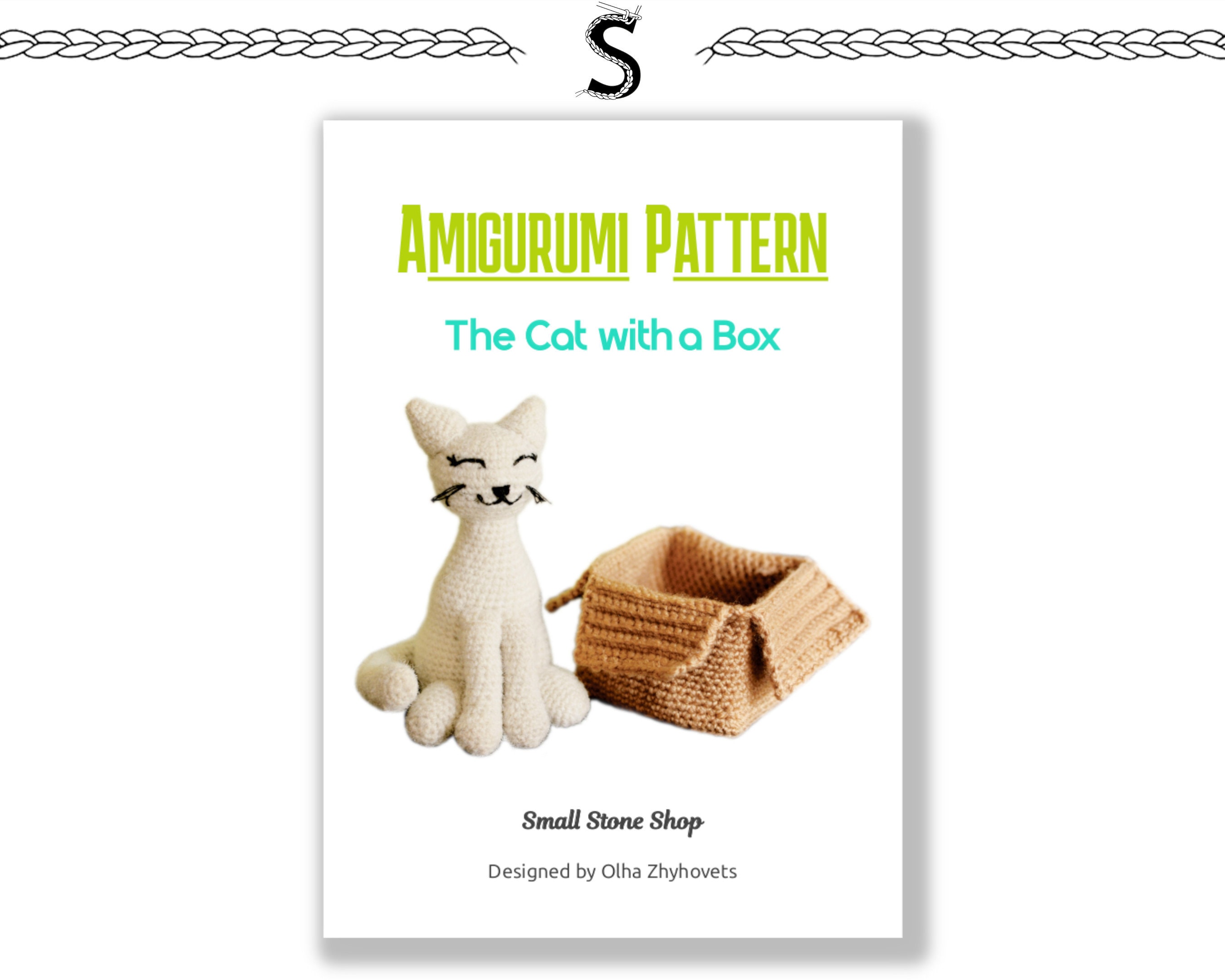 Crochet Cat Pattern: the Cat With a Box | Amigurumi Cat Crochet Pattern ...