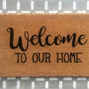 Welcome Doormat, Rug, Porch Decor, Personalized Rug, Front Entryway ...