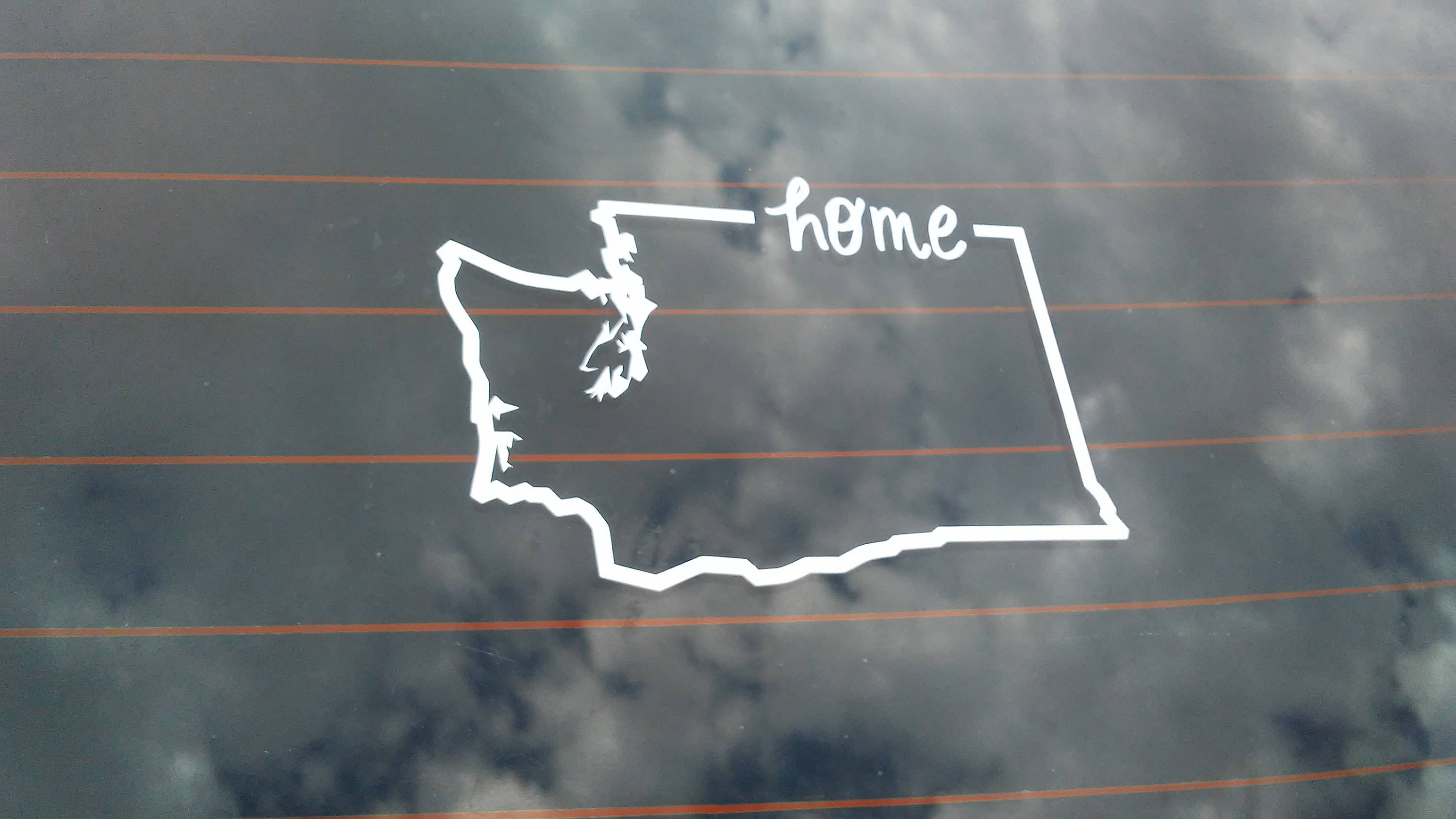 Washington State Home Decal, Car Window Decal, State Car Decal ...