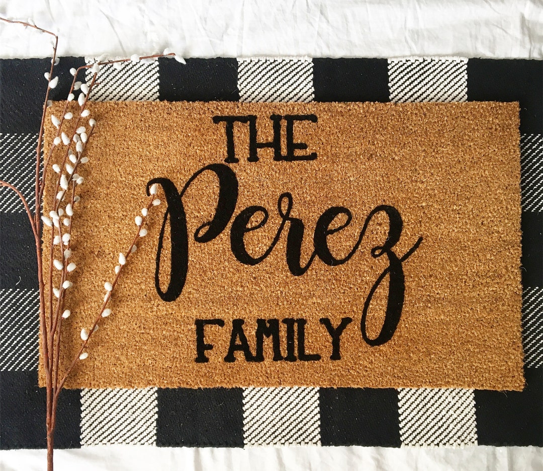 Custom Personalized Family Doormat, Family Welcome Mat, Last Name ...