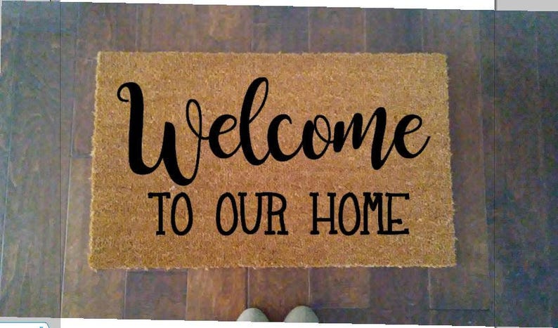 Welcome Doormat Rug Porch Decor Personalized Rug Front - Etsy