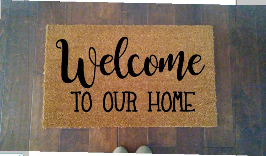 Welcome Doormat Rug Porch Decor Personalized Rug Front | Etsy