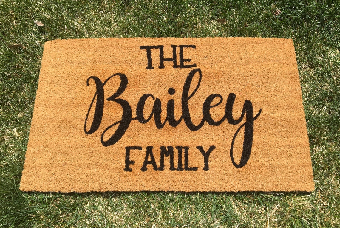 Custom Personalized Doormat Welcome Mat Front Entryway - Etsy