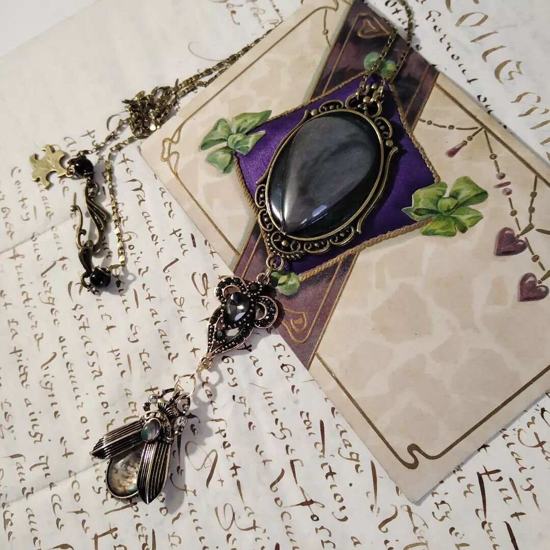 Pendant Hank's Cross and Silver Obsidian. Egyptian Talisman - Etsy