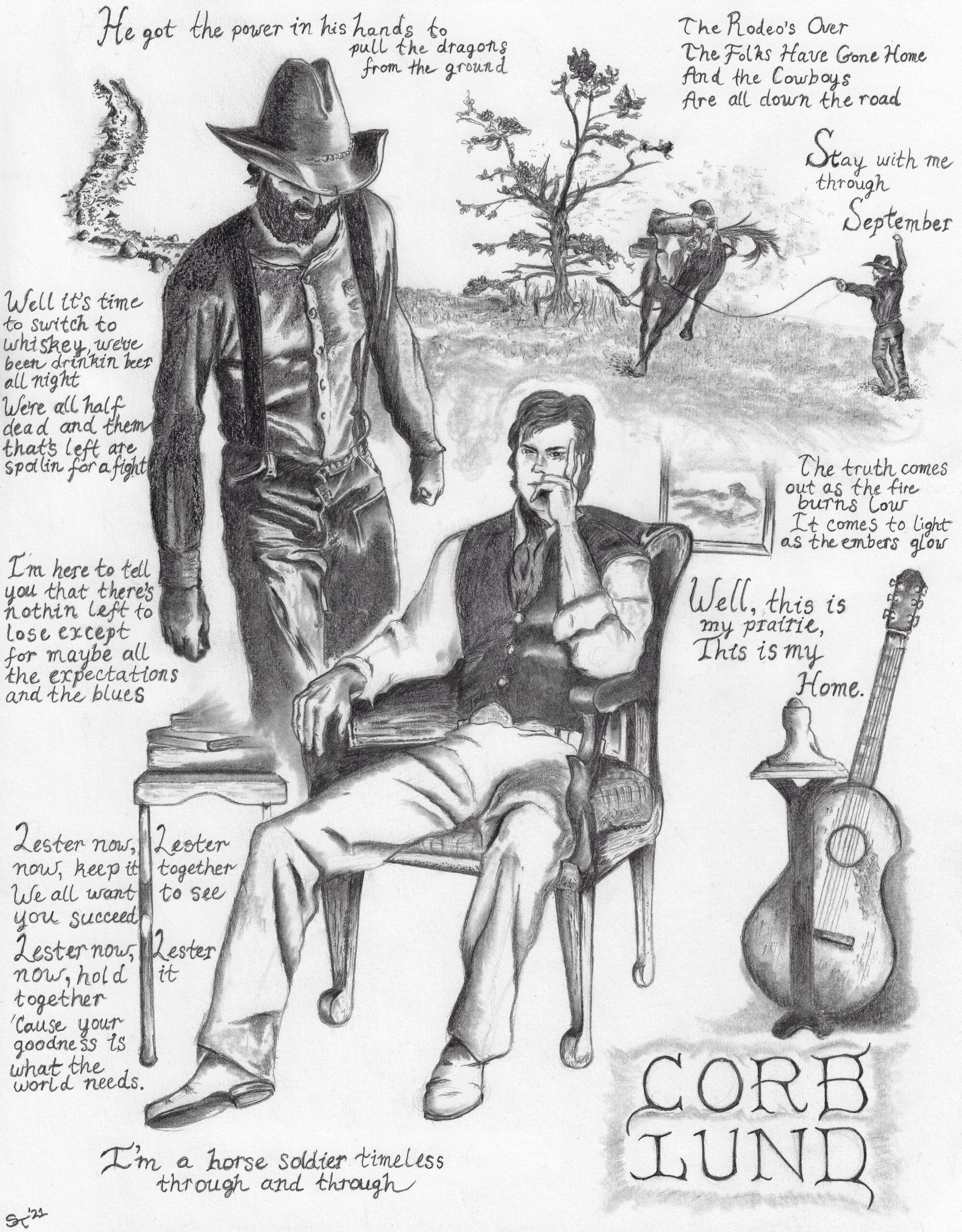 Corb Lund Pencil Art - Etsy