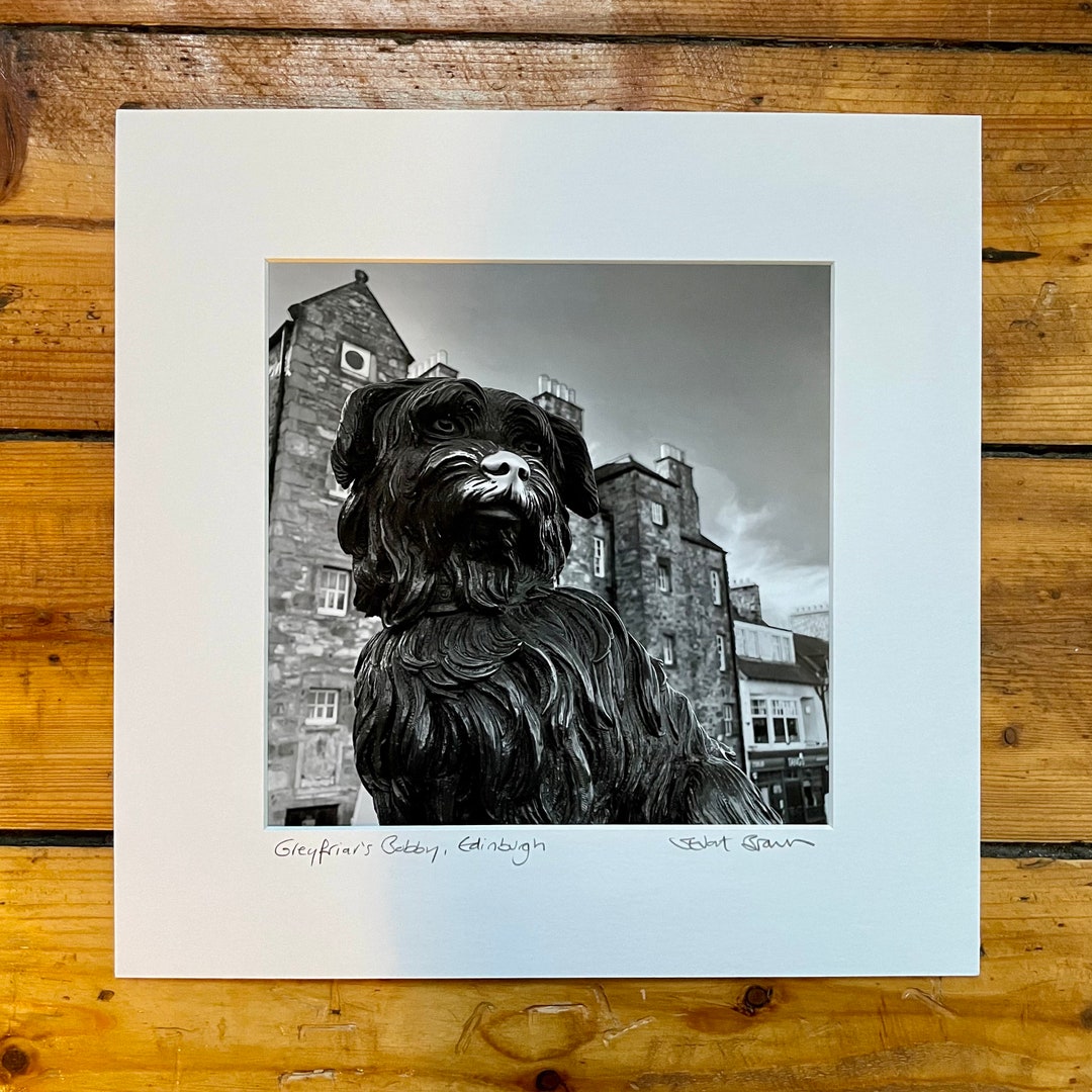Greyfriars Bobby Print - Signed Square Mounted Print 30 X 30cm ...