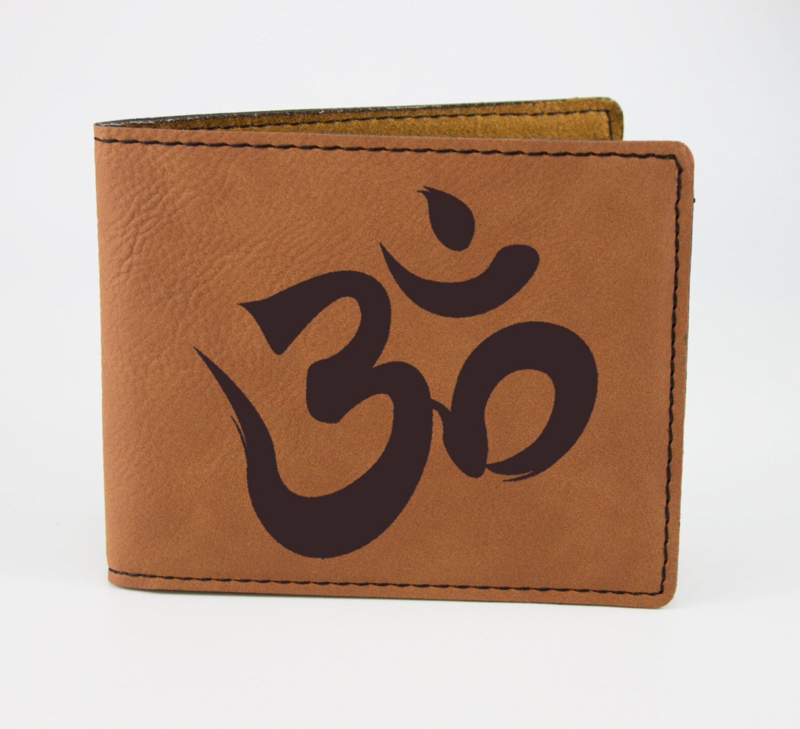 Om Symbol Laser Engraved Wallet Om Personalized Wallet Yoga | Etsy