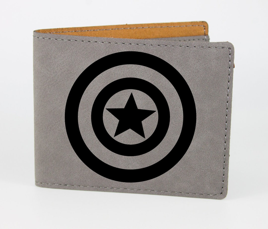 Captain America Wallet Custom Gift With Personalized Message - Etsy