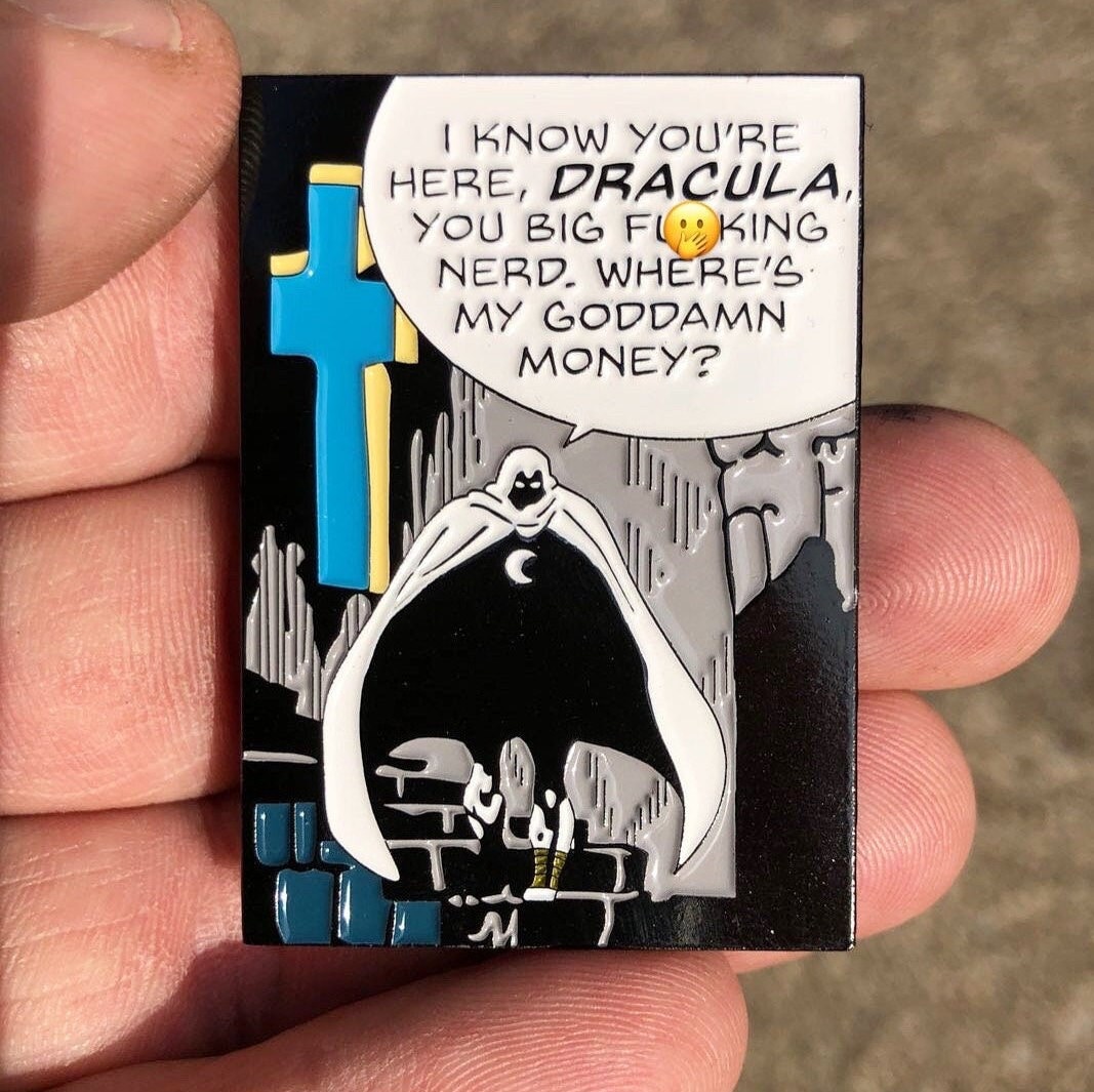 Moon Knight Dracula Meme Custom Fan Made 2 Inch Tall Enamel - Etsy Israel