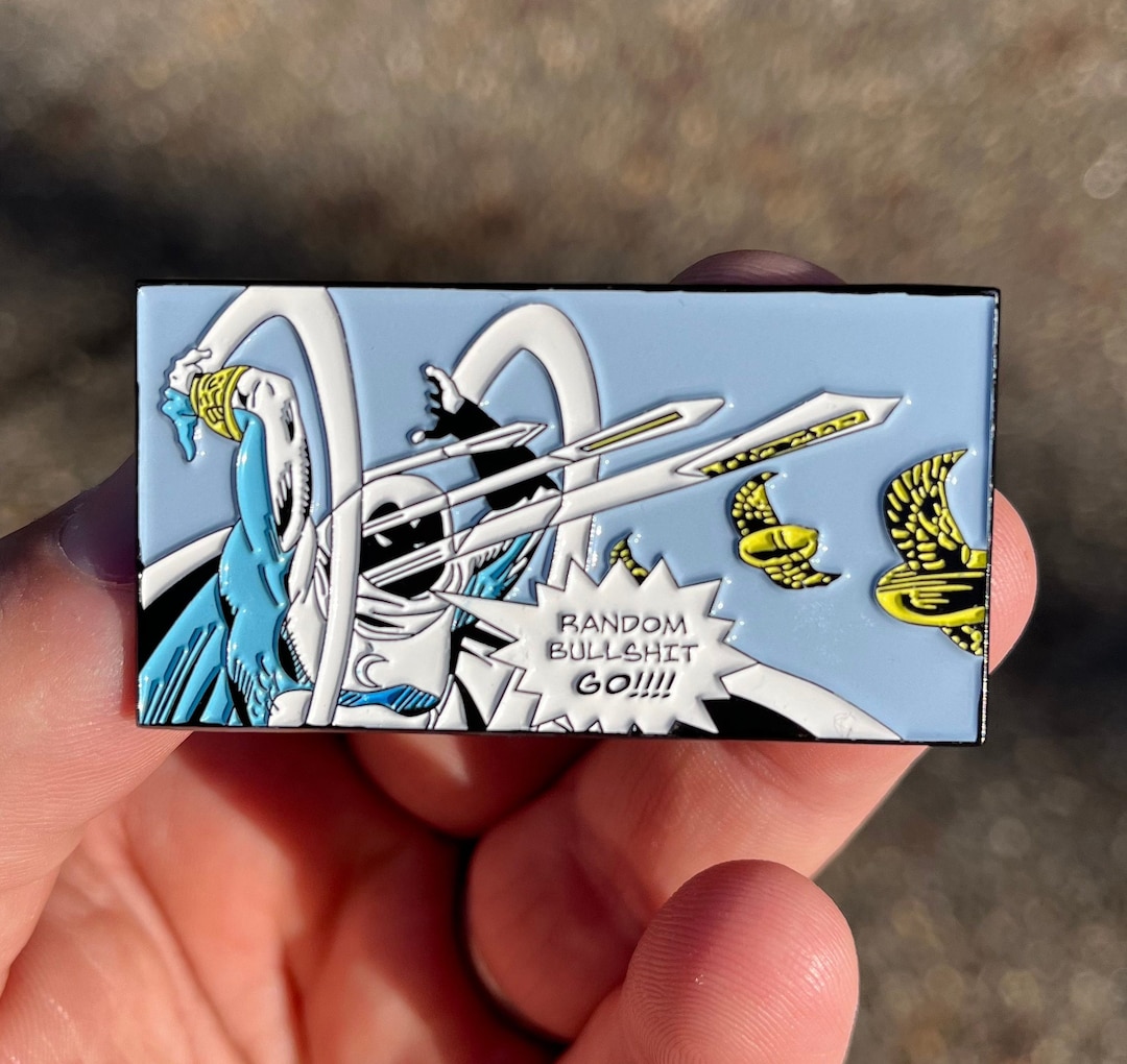 Moon Knight Random Bullshit Go Meme Custom Fan Made Enamel Pin - Etsy UK