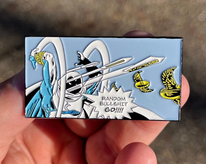 Moon Knight Random Bullshit Go Meme Custom Fan Made Enamel Pin 2.25 ...