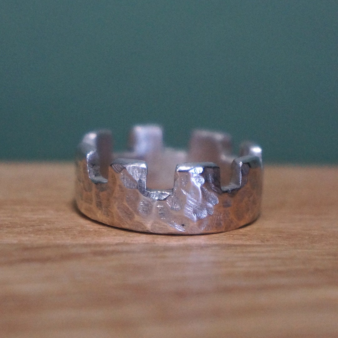 The Regal Rook Ring in Sterling Silver - Etsy