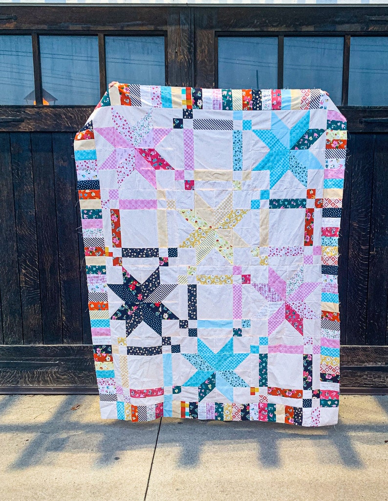 Star Quilt in Muted Colors - Etsy