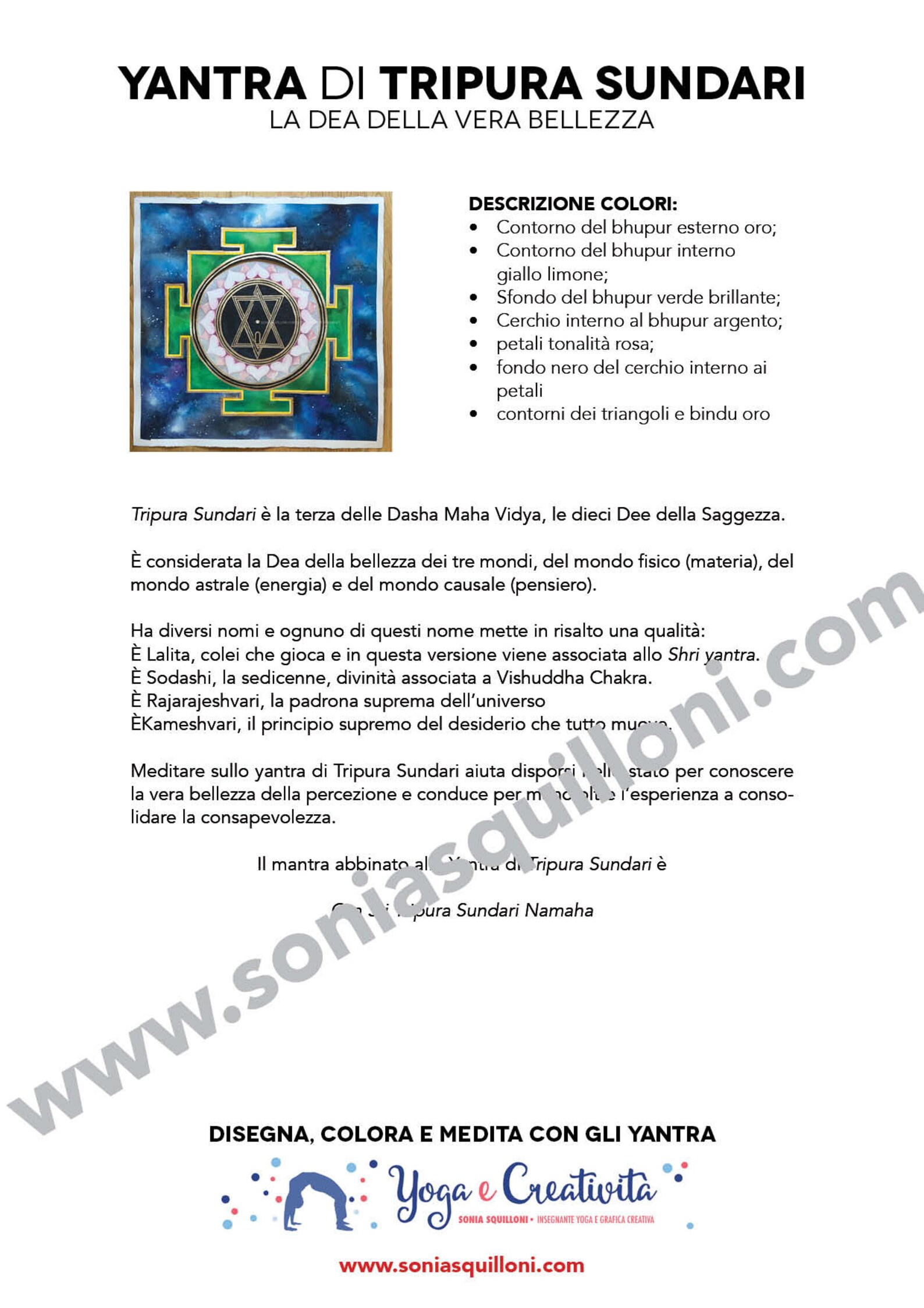 Tripura Sundari Yantra Meditation Coloring Yantra in A4 - Etsy