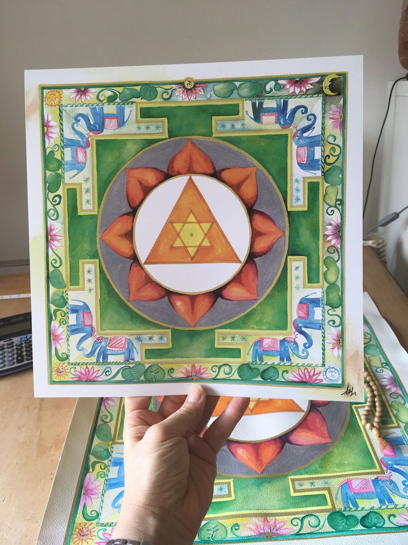 Ganesh Yantra for Meditations Yoga Ganapati Deva Yantra - Etsy