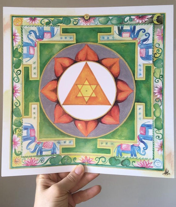 Ganesh Yantra for Meditations Yoga Ganapati Deva Yantra | Etsy