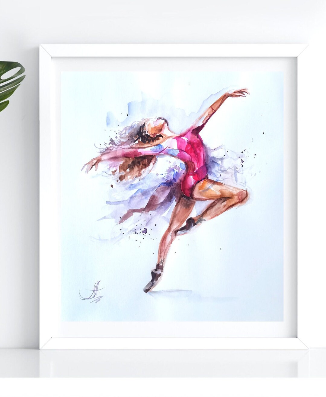 Ballet Artwork, Dance Painting, Contemporary Dance Art, Asian Woman ...