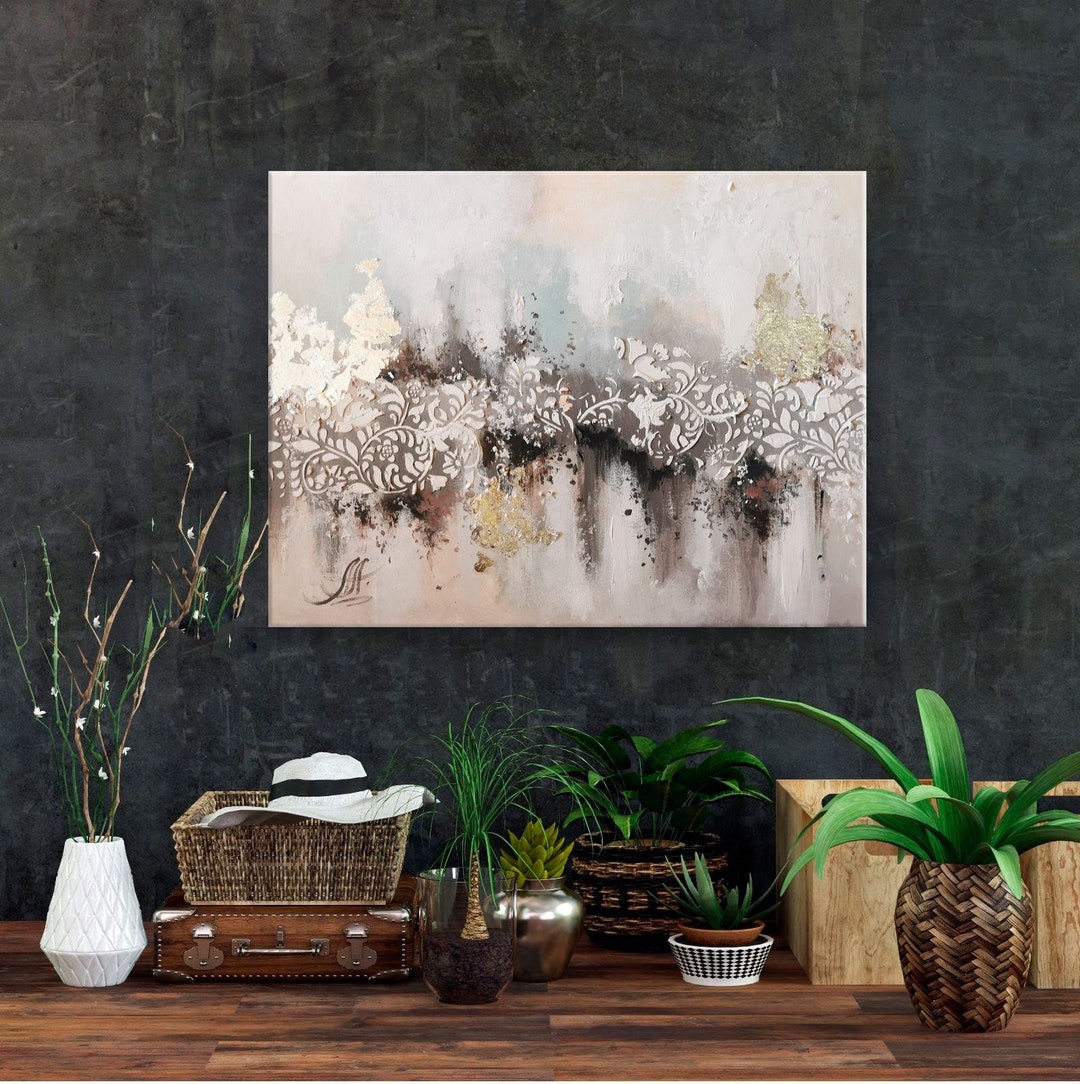 Texture Wall Art, Abstract Expressionist Painting, Marble Painting ...