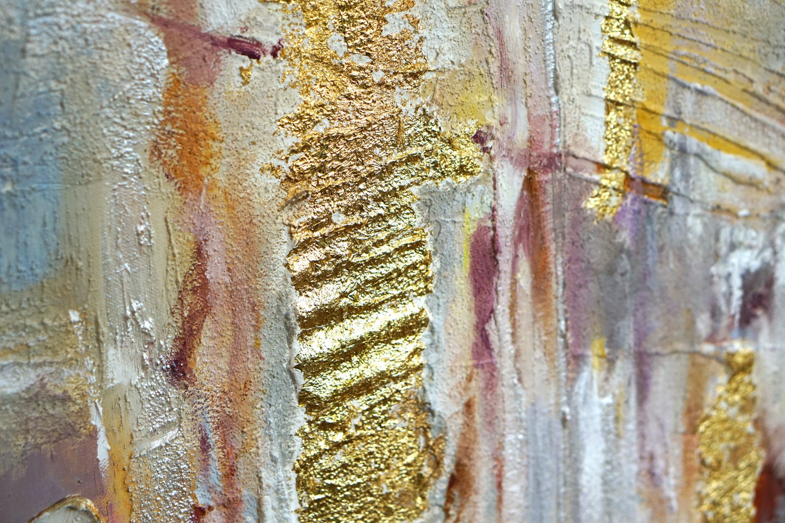 Abstract Gold Foil Art Gold Foil Abstract Artwork Original | Etsy