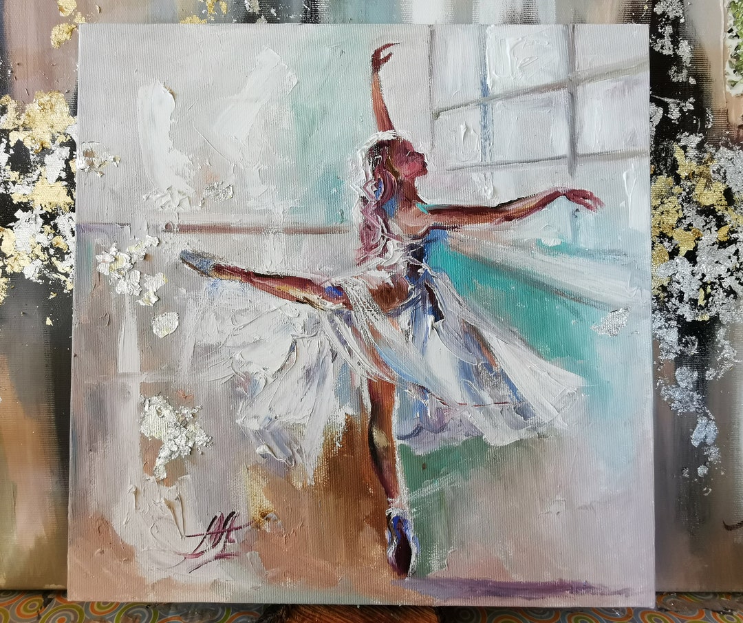 Ballerina Painting, Ballet Dancer Painting, Dancer Wall Art, Woman ...
