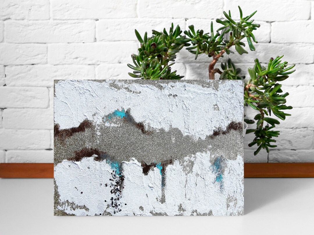 Texture Wall Art, Miniature Paining, Gold Abstract Painting, Neutral ...