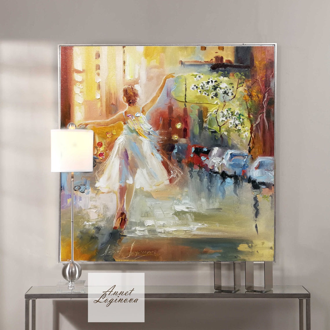 Ballerina oil painting ballet canvas art Ballet painting | Etsy