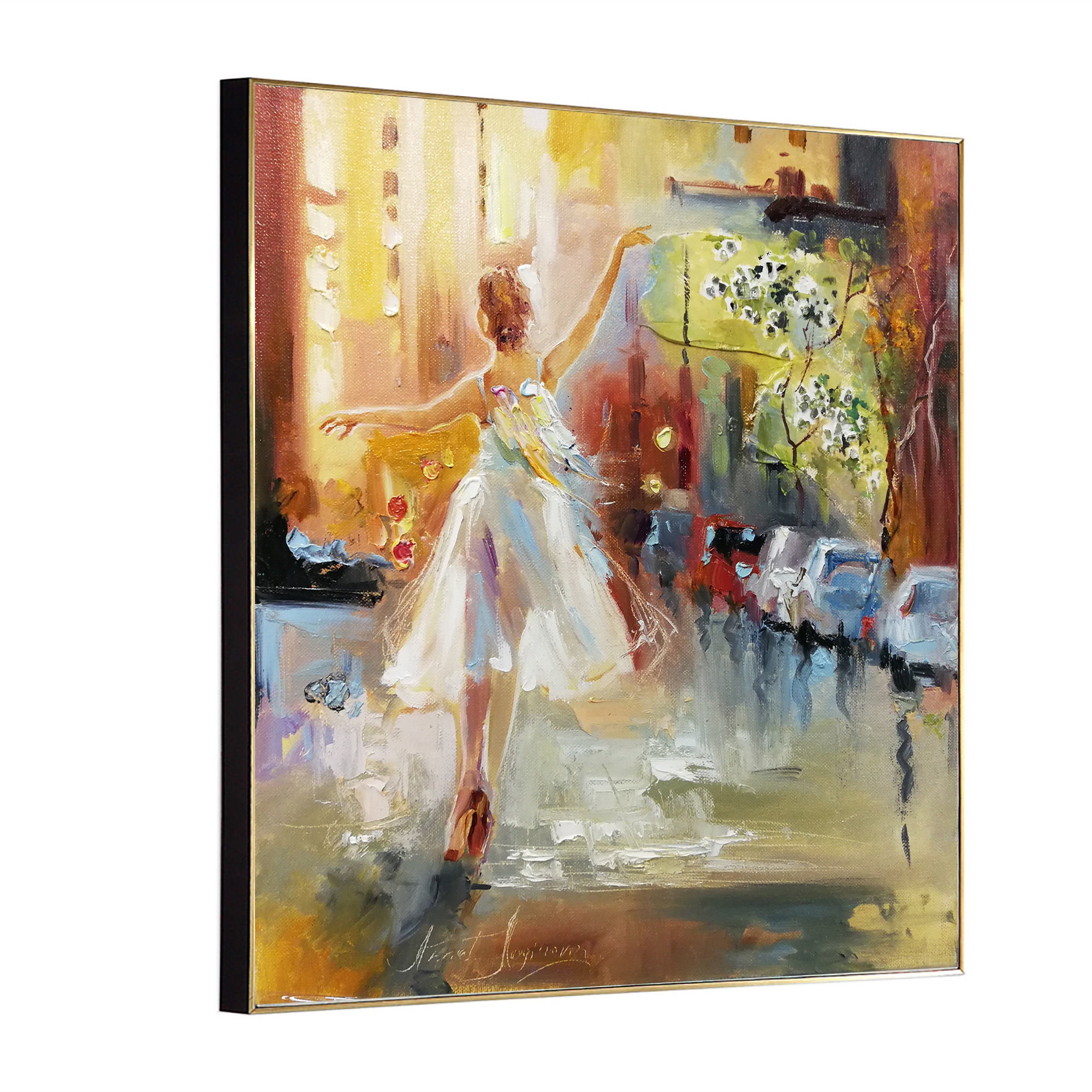 Ballerina oil painting ballet canvas art Ballet painting | Etsy