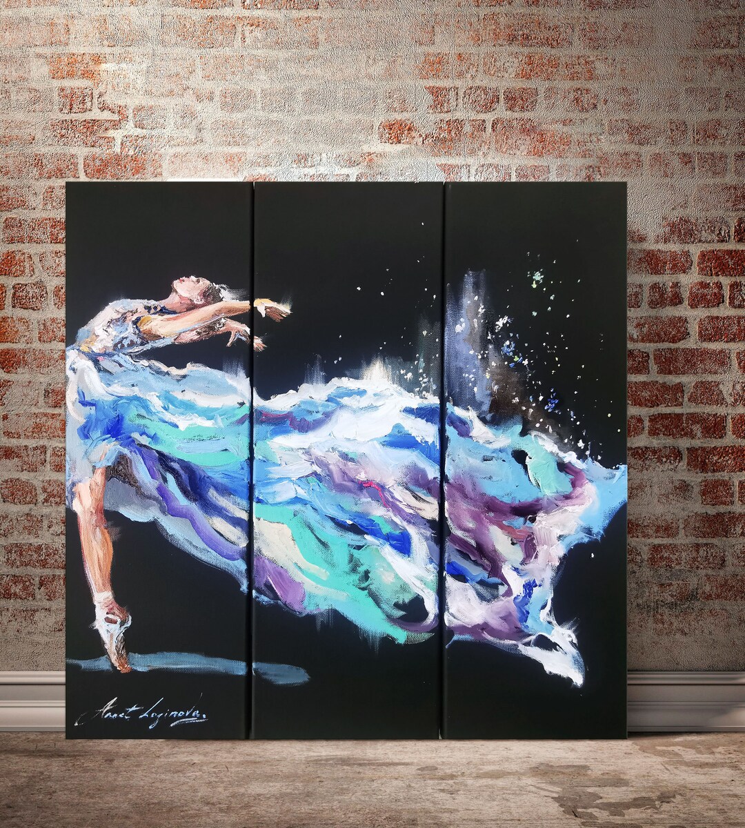 Ballerina Canvas Art, Modern Dancing Woman, Beauty Room Decor, Trendy ...