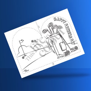 PRINTABLE Golf Fathers Day Card | Printable Fathers Day Card to Colour ...