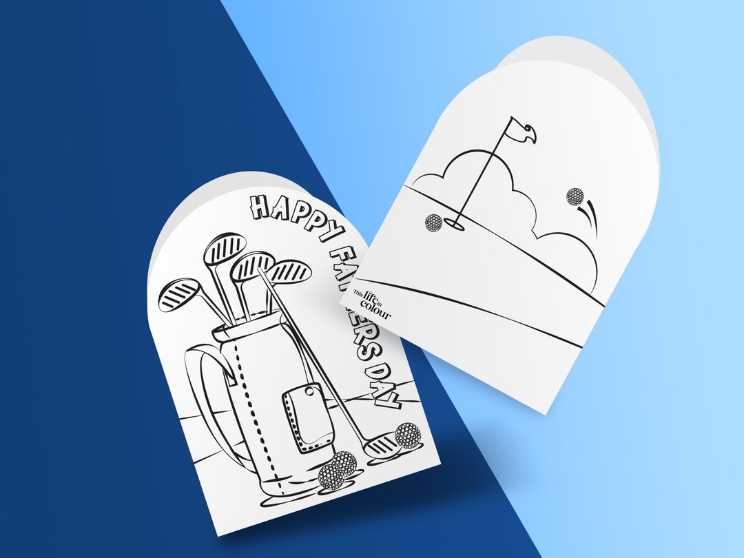 PRINTABLE Golf Fathers Day Card | Printable Fathers Day Card to Colour ...