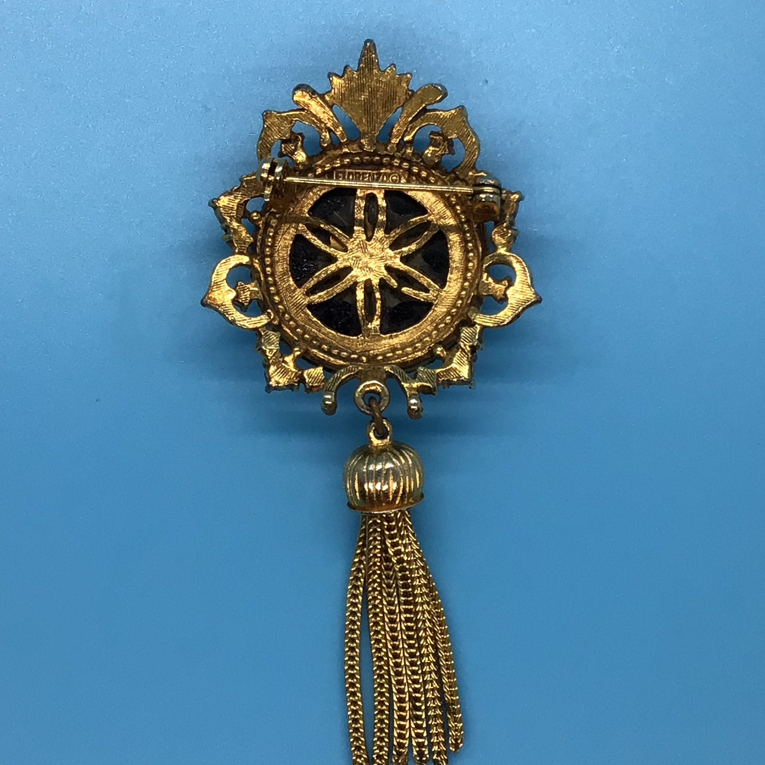 Vintage 1960's Signed Florenza Gold Brooch With Tassel - Etsy