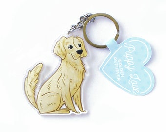 Golden Retriever Key Ring - Etsy