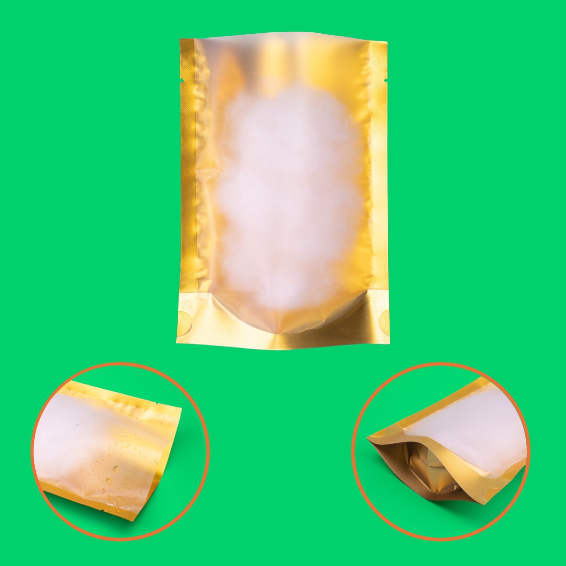 C154- Translucent Front Metallic Color Stand up Heat Seal Poly Plastic ...