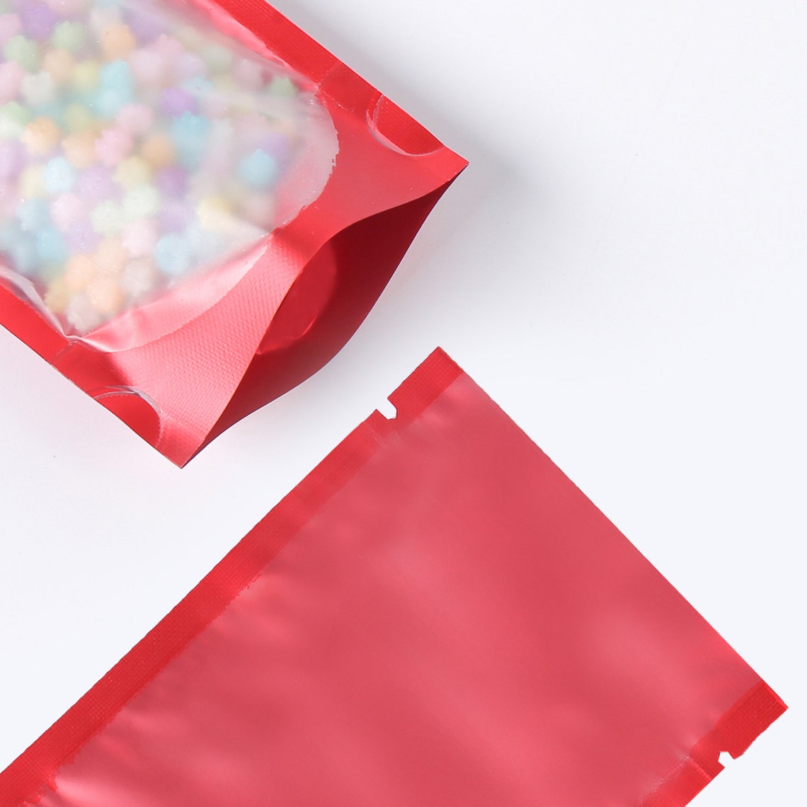 C154- Translucent Front Metallic Color Stand up Heat Seal Poly Plastic ...