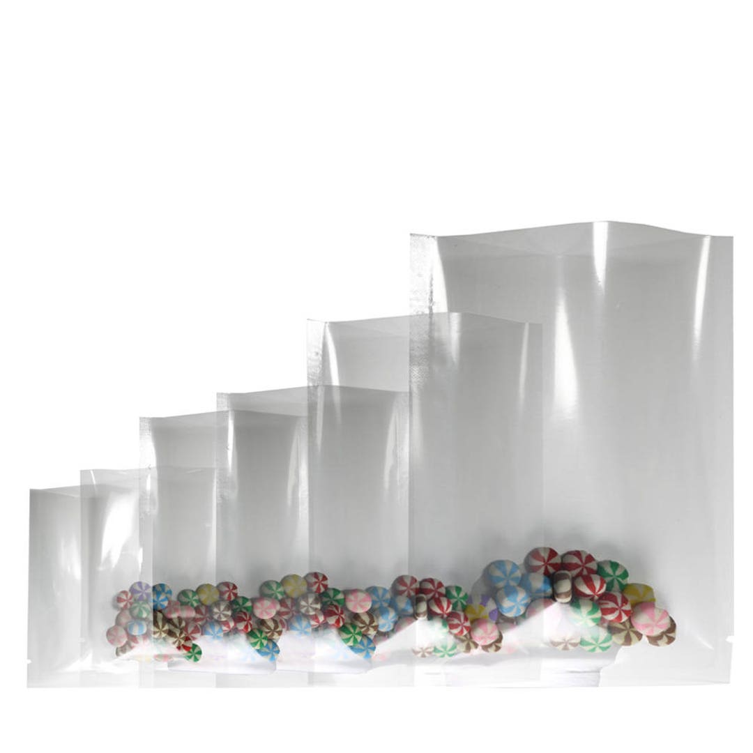 C1181- New Clear Transparent Plastic Open Top Bags Pouches Snack Pack ...